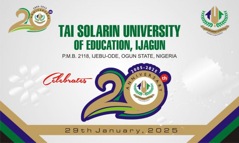 TASUED CELEBRATES 20 YEARS OF EXCELLENCE IN EDUCATION – Tai Solarin ...